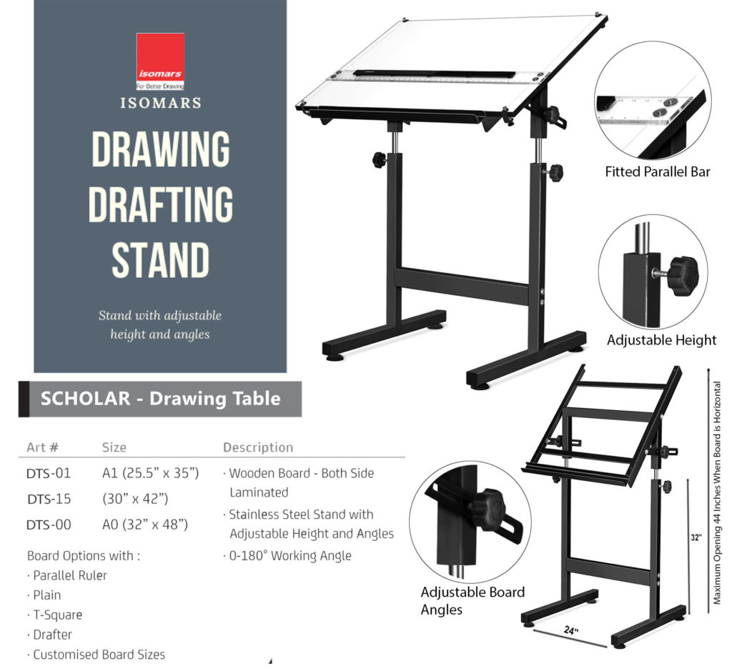 Isomars Drawing Table Scholar - Artsavingsclub
